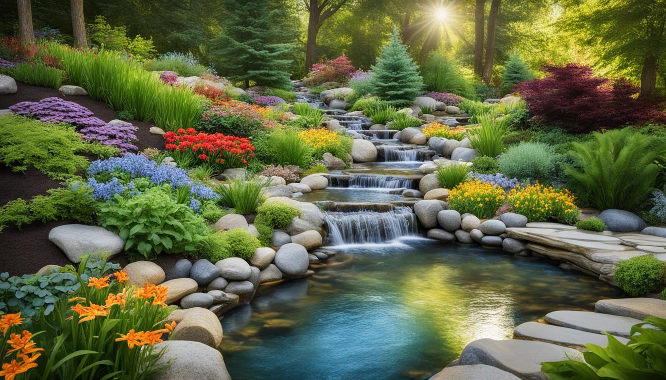 Constructing small garden streams